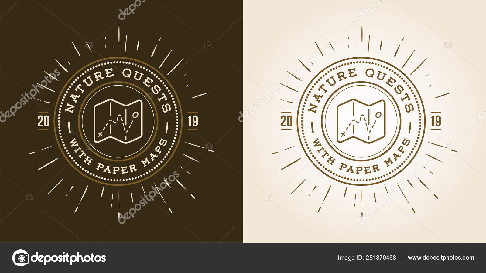 Set Hiking Trail Logo Design Typography Travel Elements Map Pin Stock ...