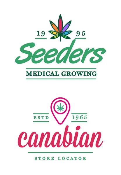 Medical cannabis emblems, label, logo set Stock Vector Image by ©nazim ...