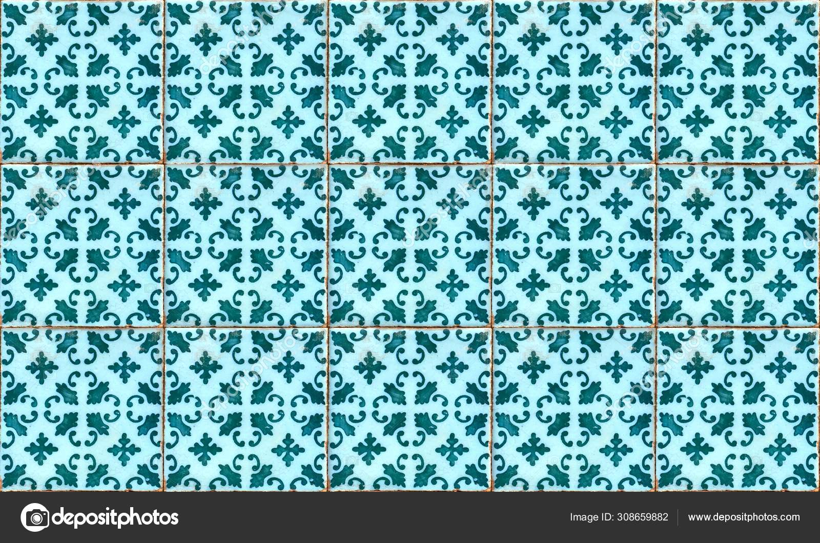 Seamless Portugal Spain Azulejo Tile Background High Resolution Stock ...