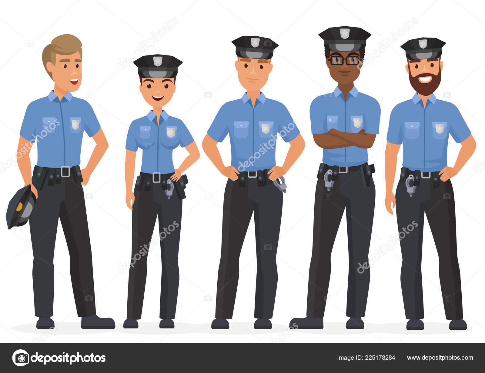 Vrouwelijke Politieagent Cartoon