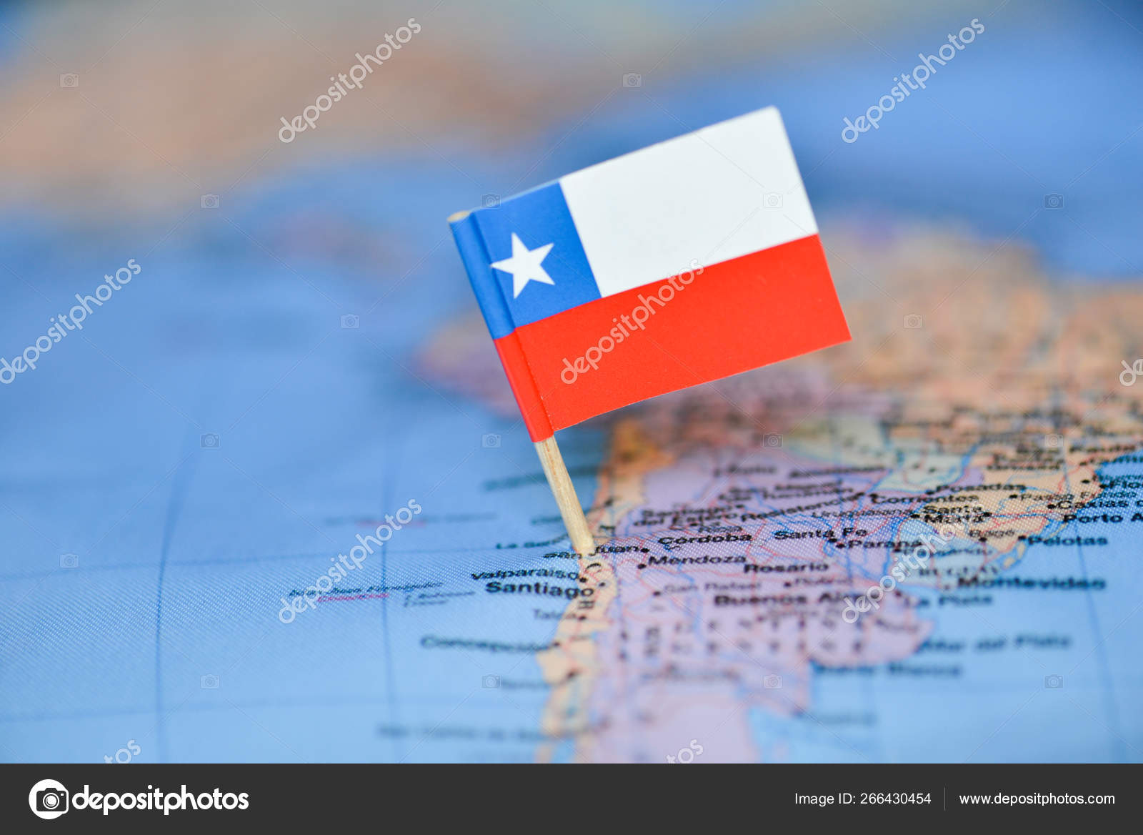 Chile Flag Map