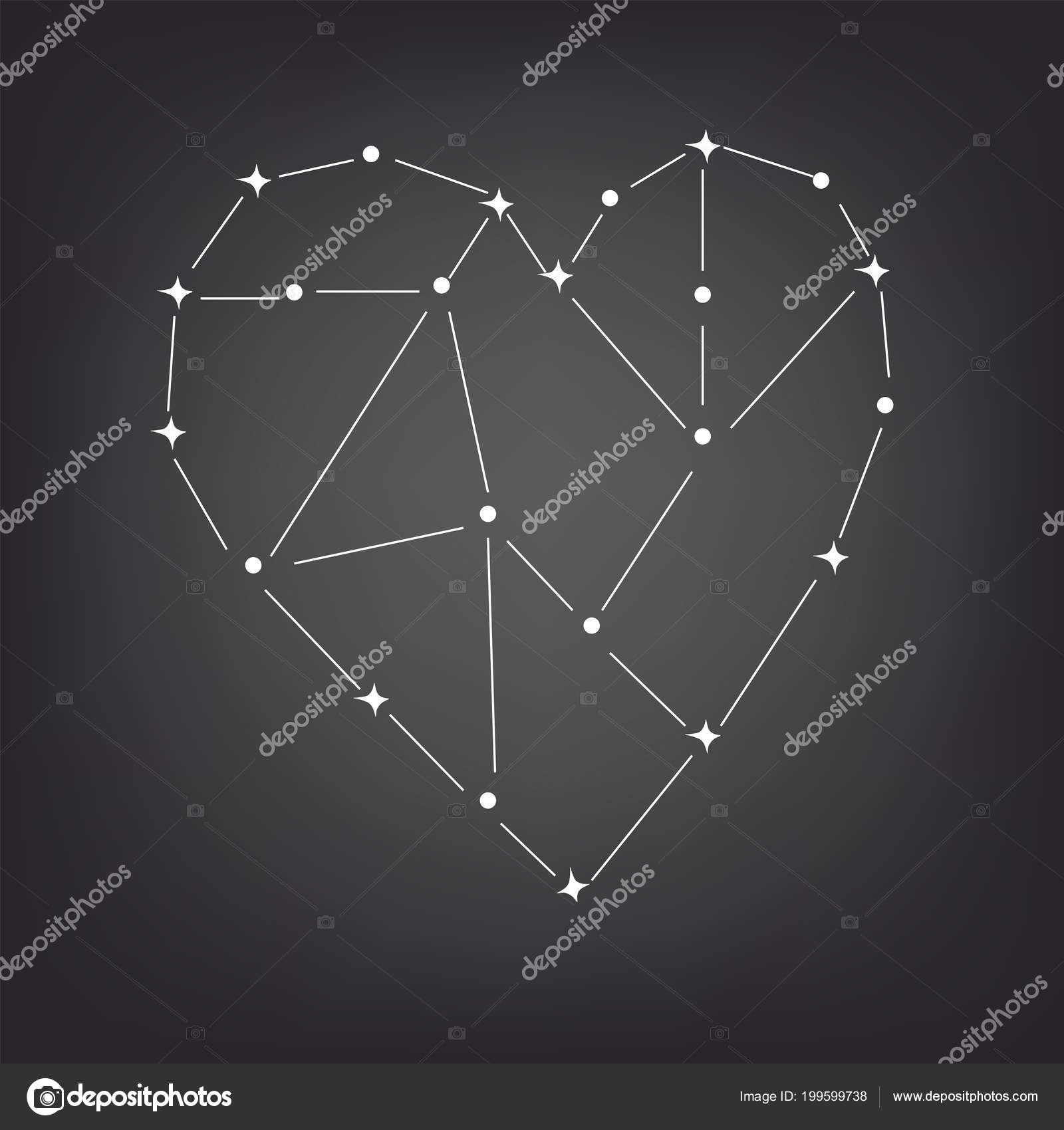 Love Constellation Heart Space Vector Stock Vector Image by ©hramceva ...