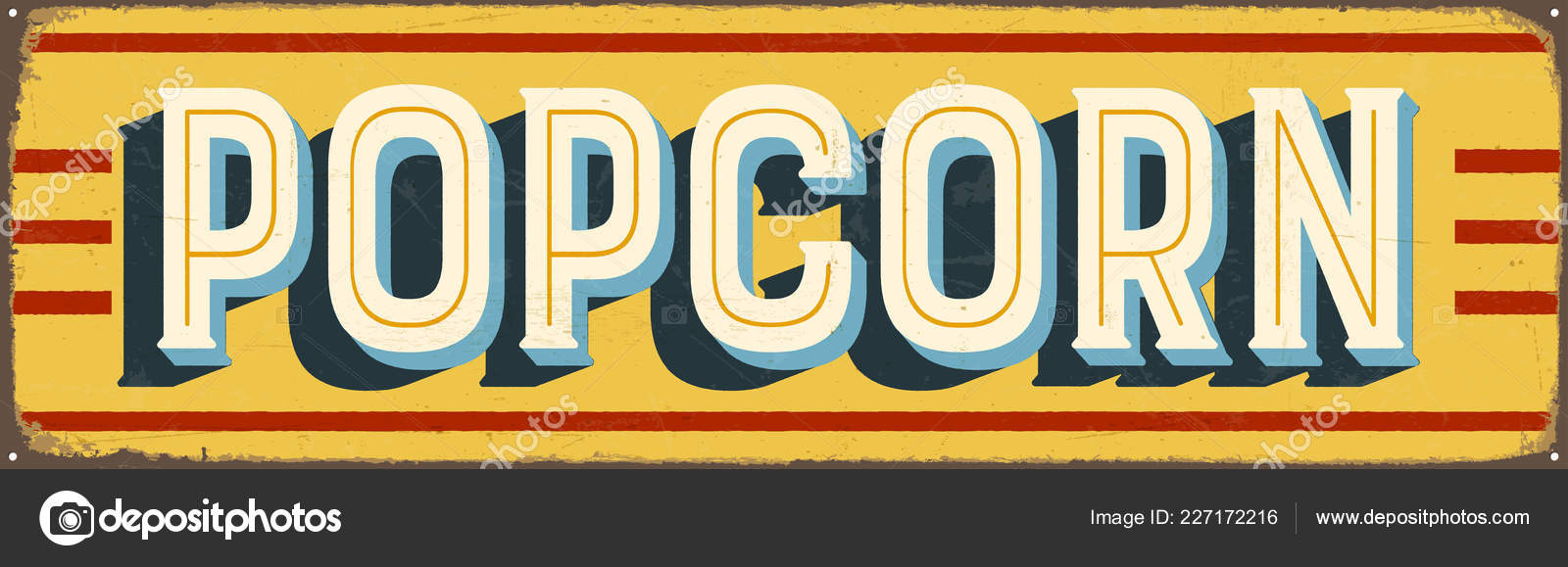 Vintage Popcorn Sign