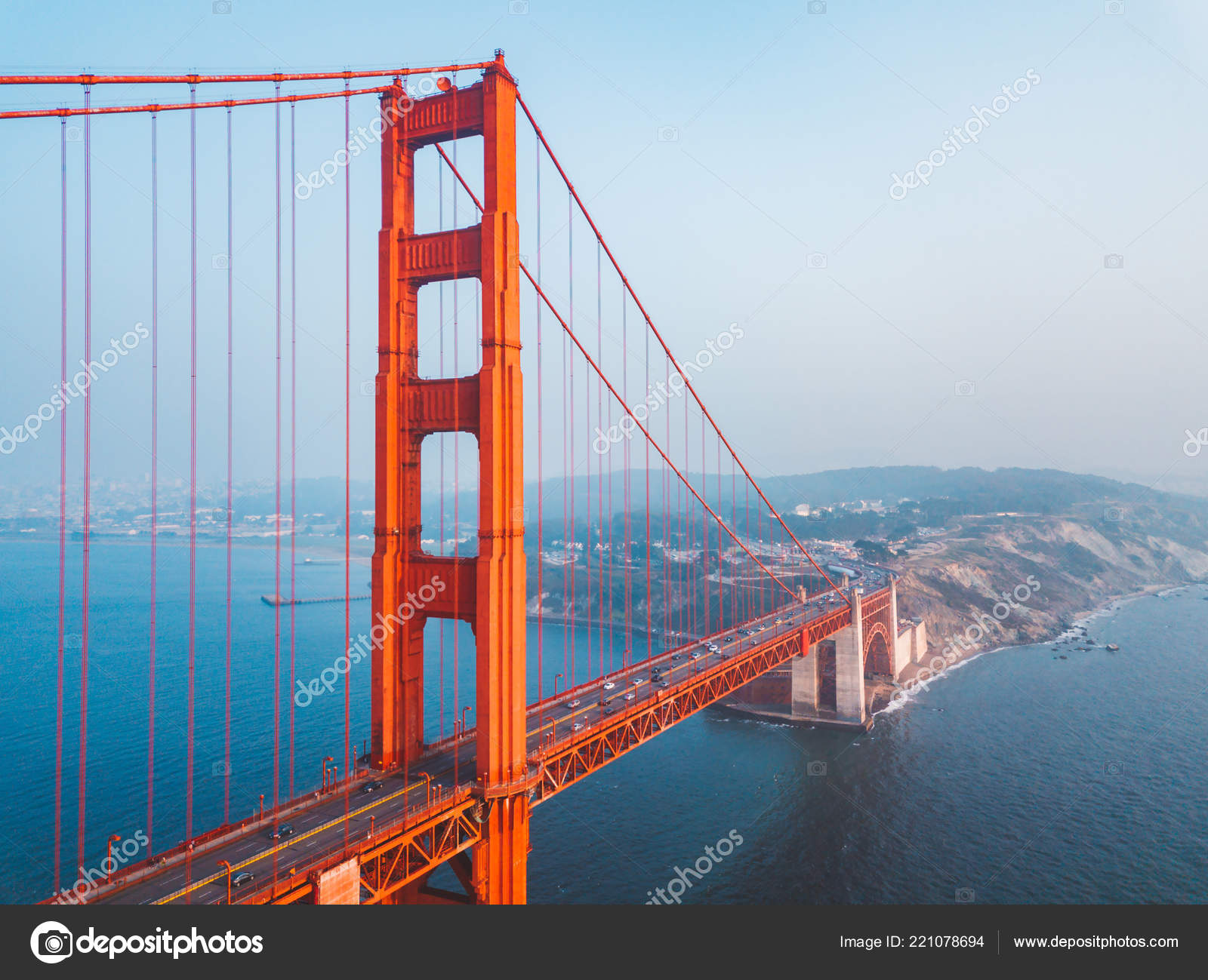 Golden Gate Bridge Close Up Side View