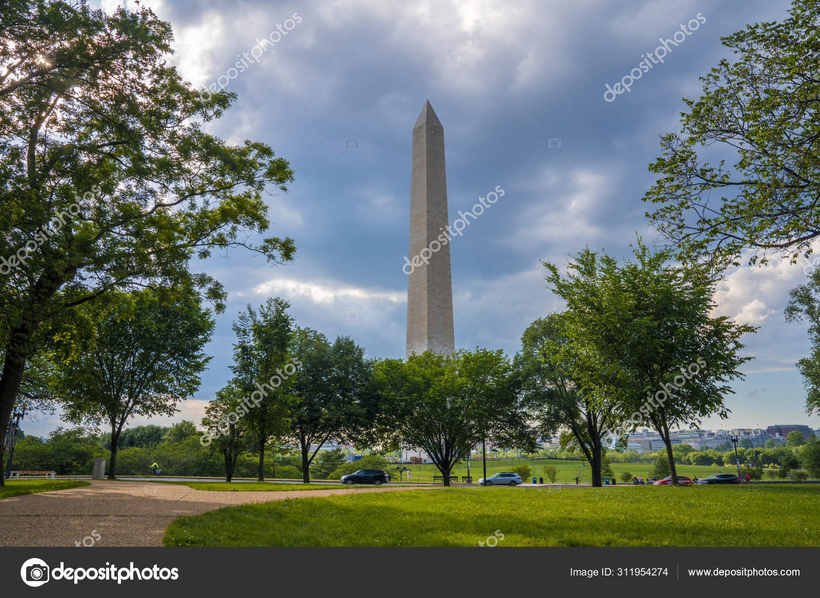 Washington Monument Blue Sky Washington Usa — Stock Editorial Photo ...