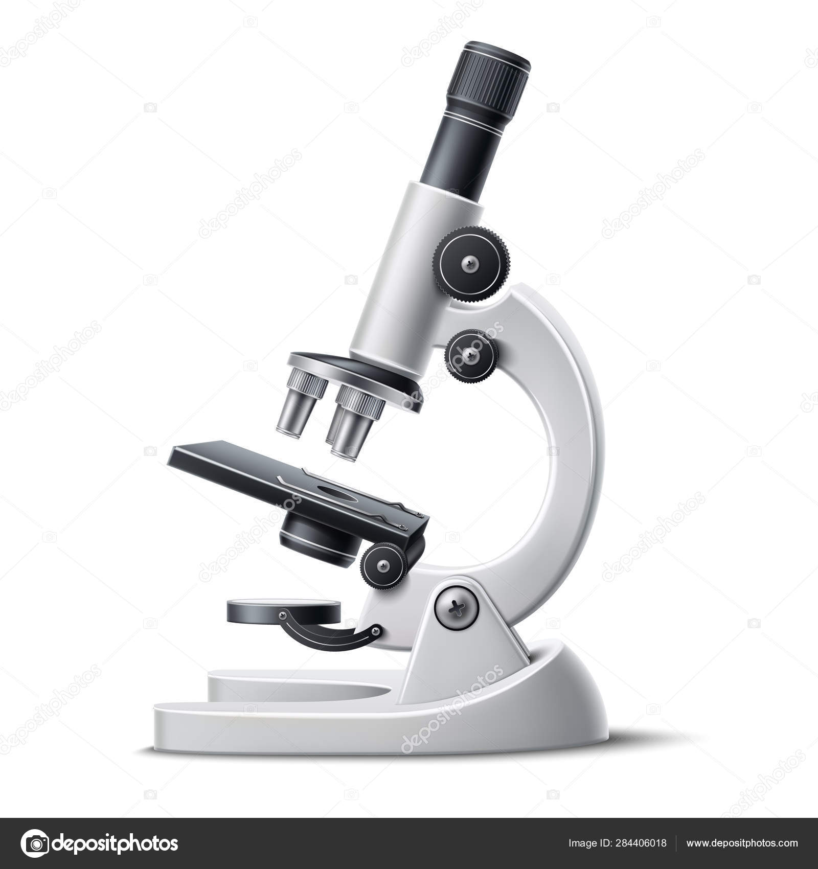 Vector 3d microscope science lab magnify tool Stock Vector Image by ...