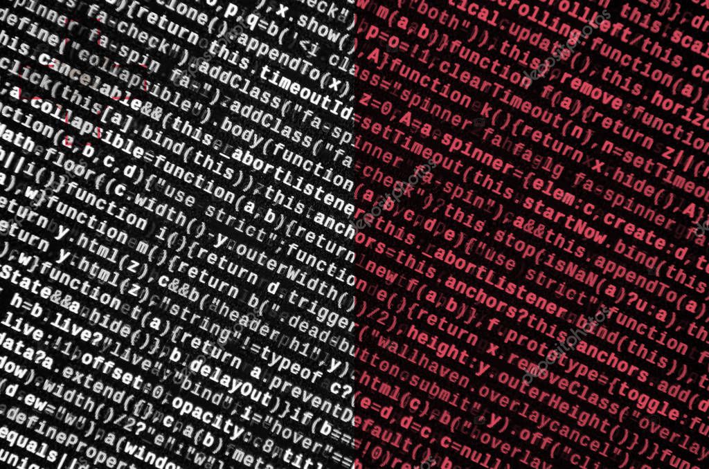 La bandera de Malta se muestra en la pantalla con el c digo del ...