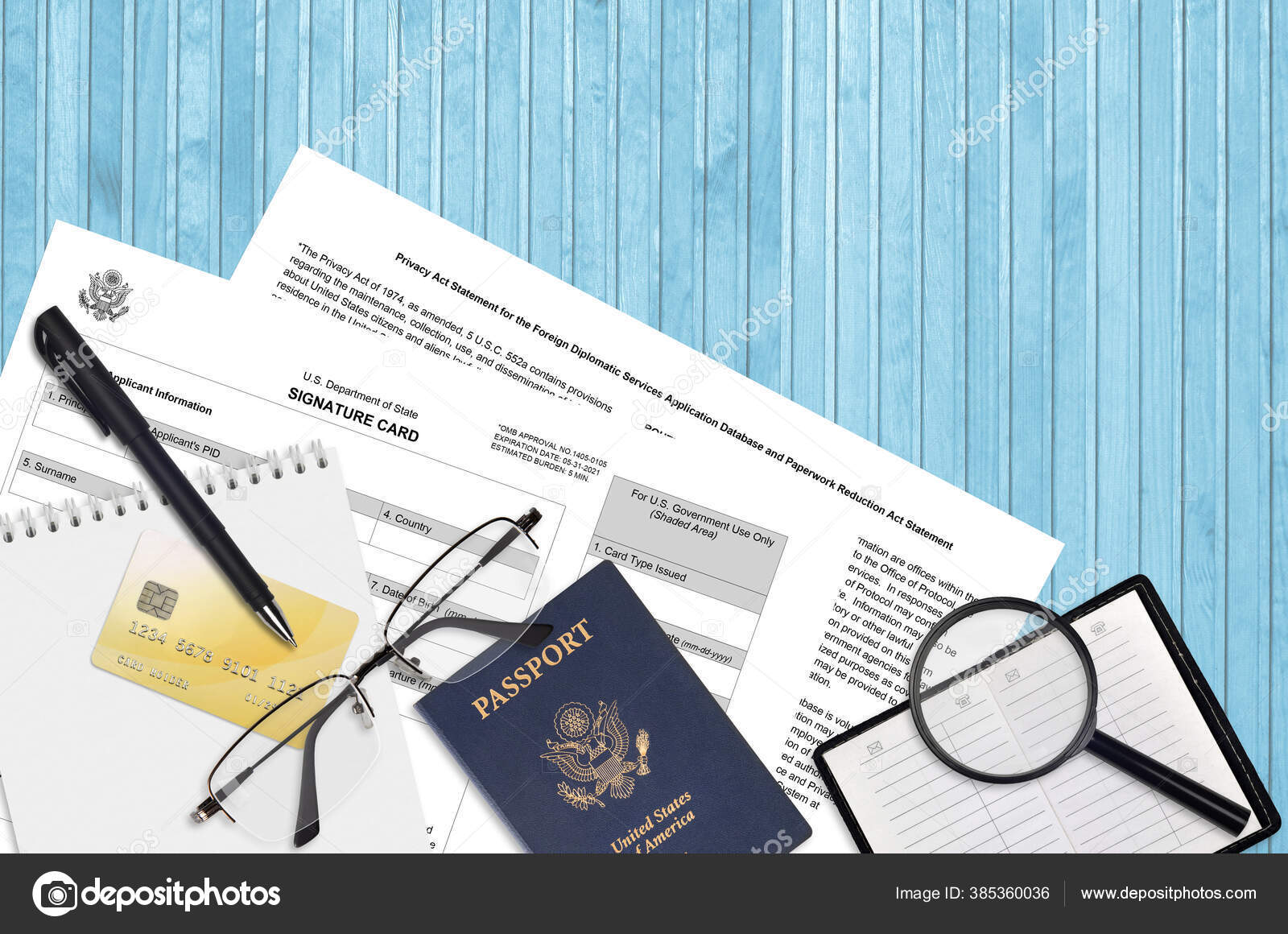 Department State Form Ds4139 Signature Card Lies Table Ready Fill ...