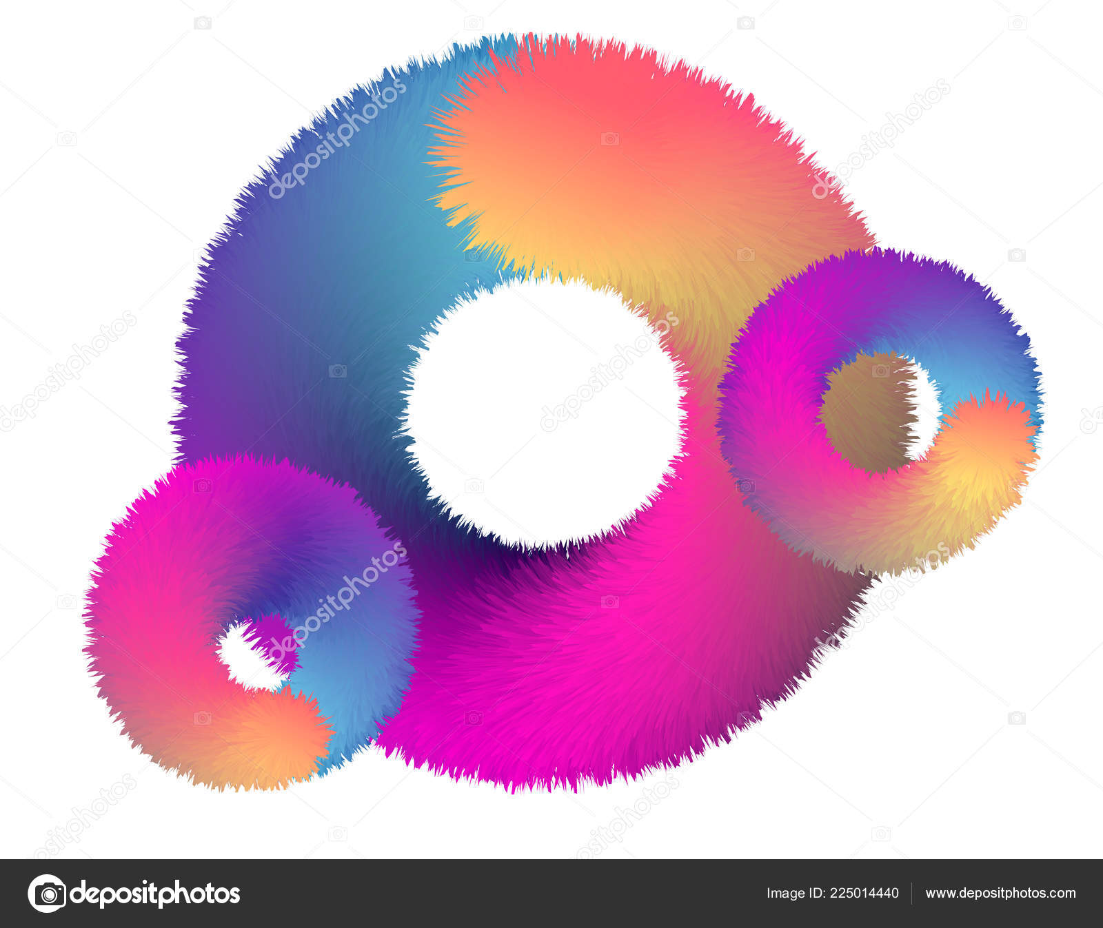 Furry Circles White Background Stock Vector by ©alexdancer 225014440