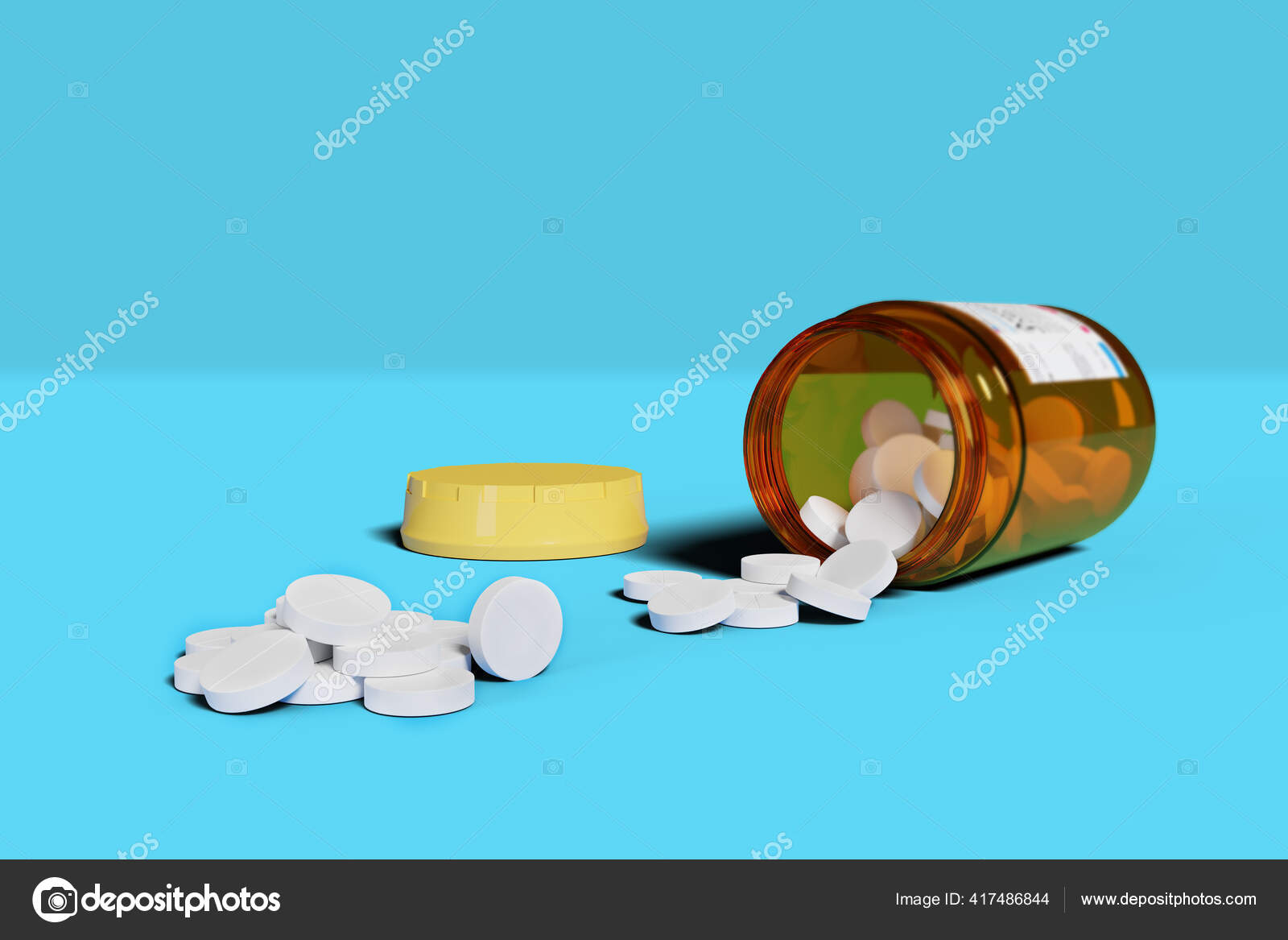 Spilled Pills Clipart