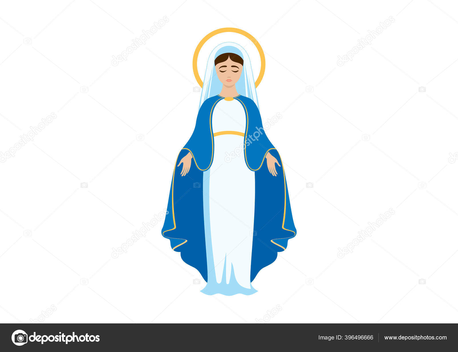 Image vectorielle Sainte Vierge Marie Icône Vecteur Illustration ...