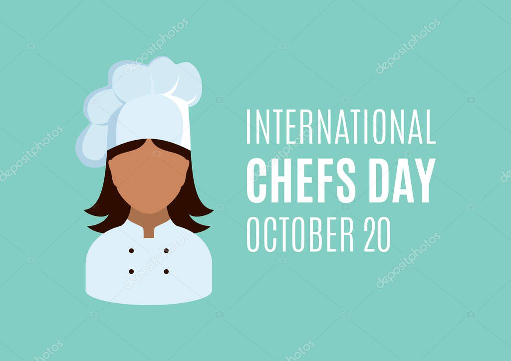 Día Internacional de los Chefs vector. Vector de icono de chef femenino ... Día Internacional de los Chefs vector. Vector de icono de chef femenino ...