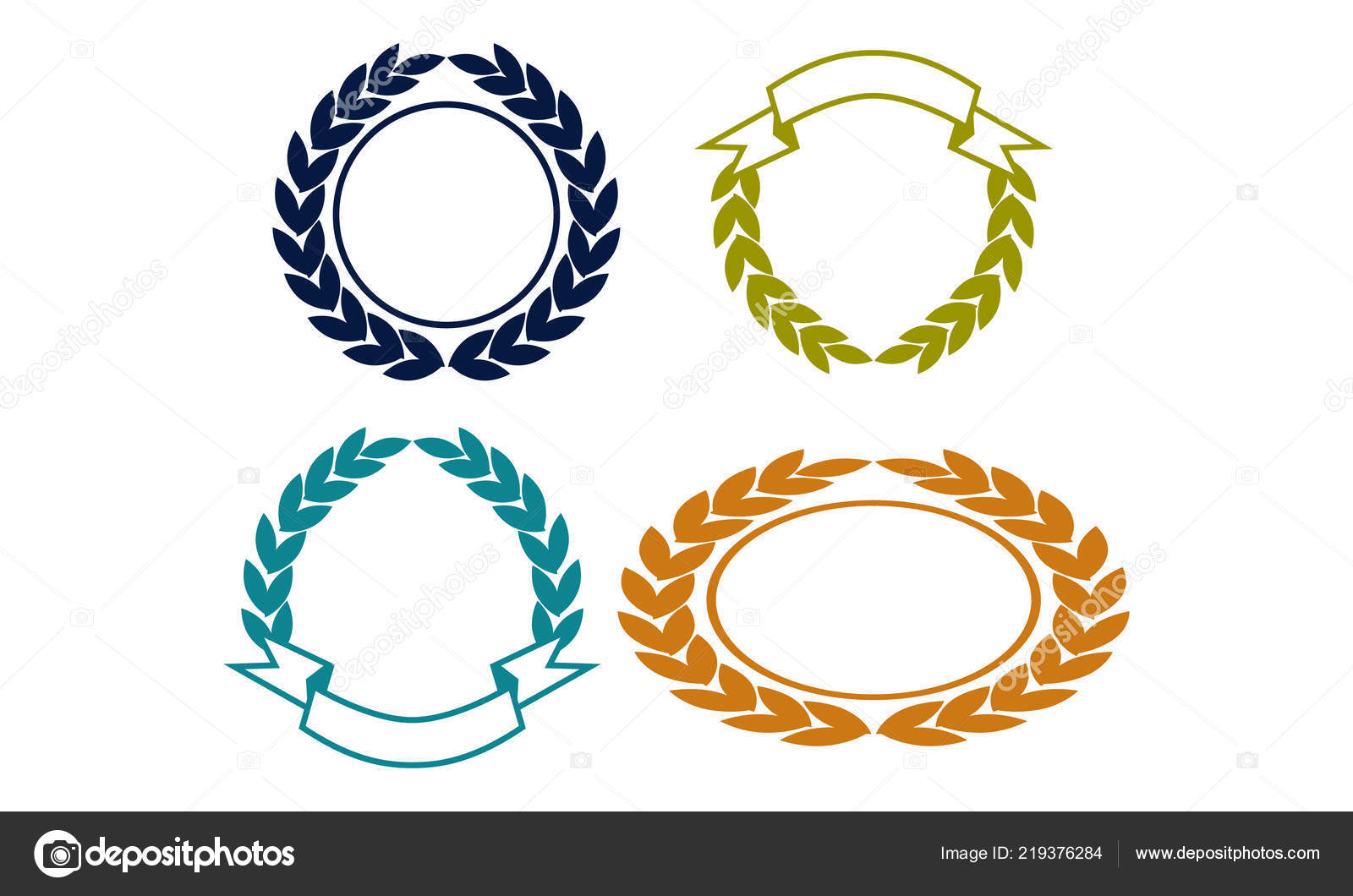 Blank Shields With Ribbon