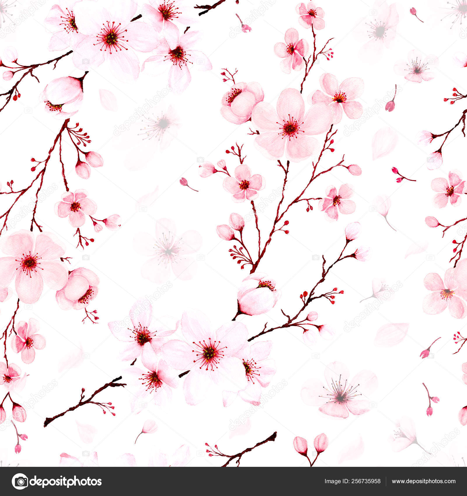 Cherry Blossom Branch Pattern