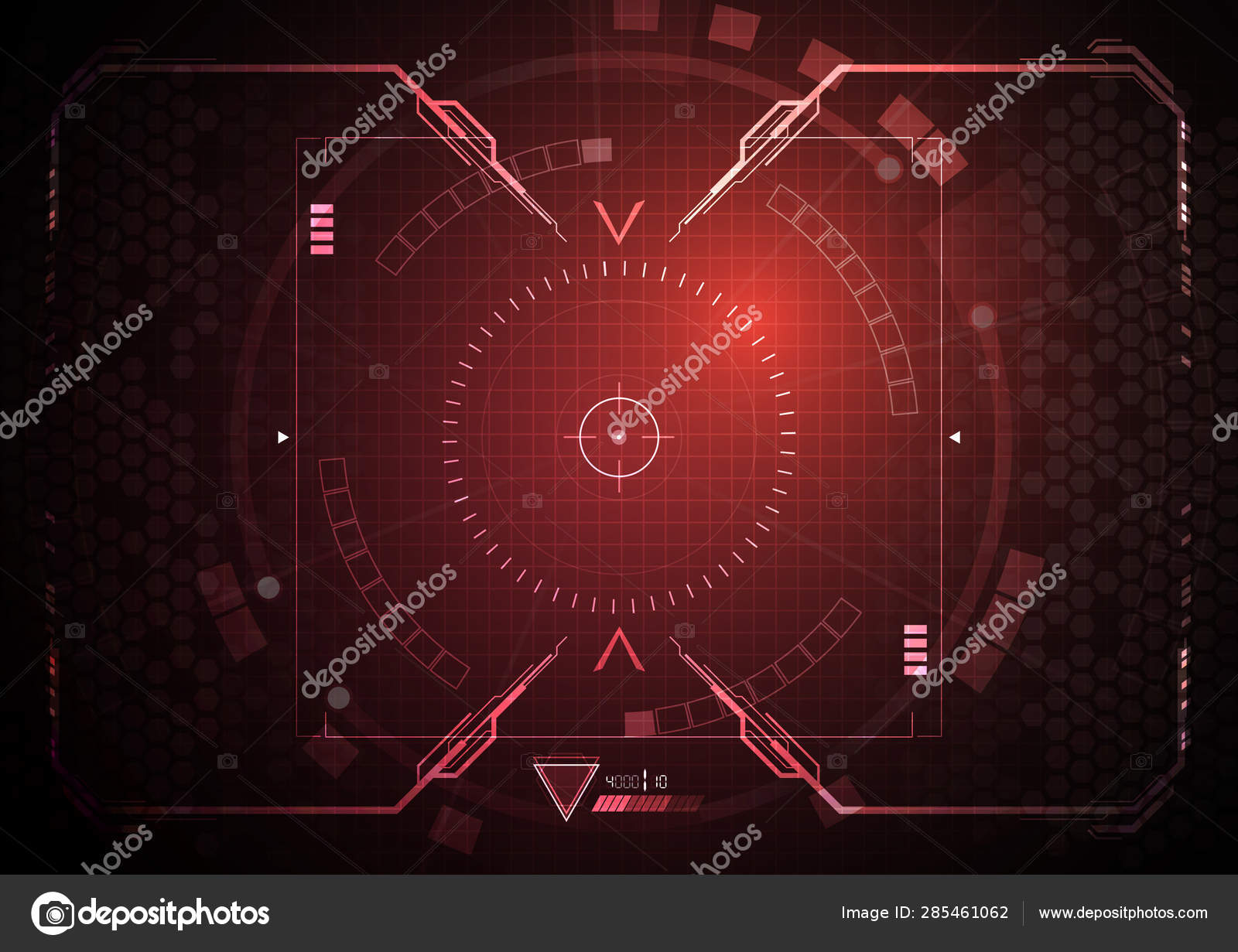 Red Gaming Interface Data Digital Technology Background Stock Vector ...