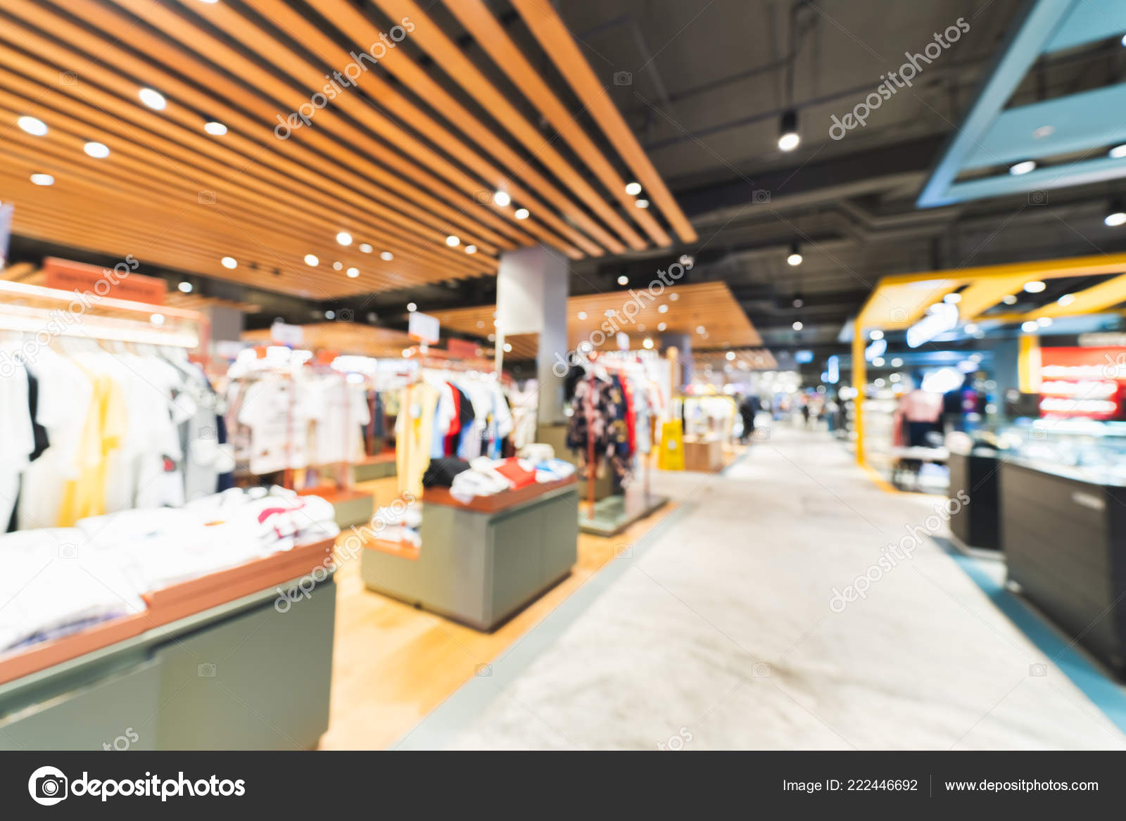 Blurred Defocused Background Clothing Shops Modern Shopping Mall ...