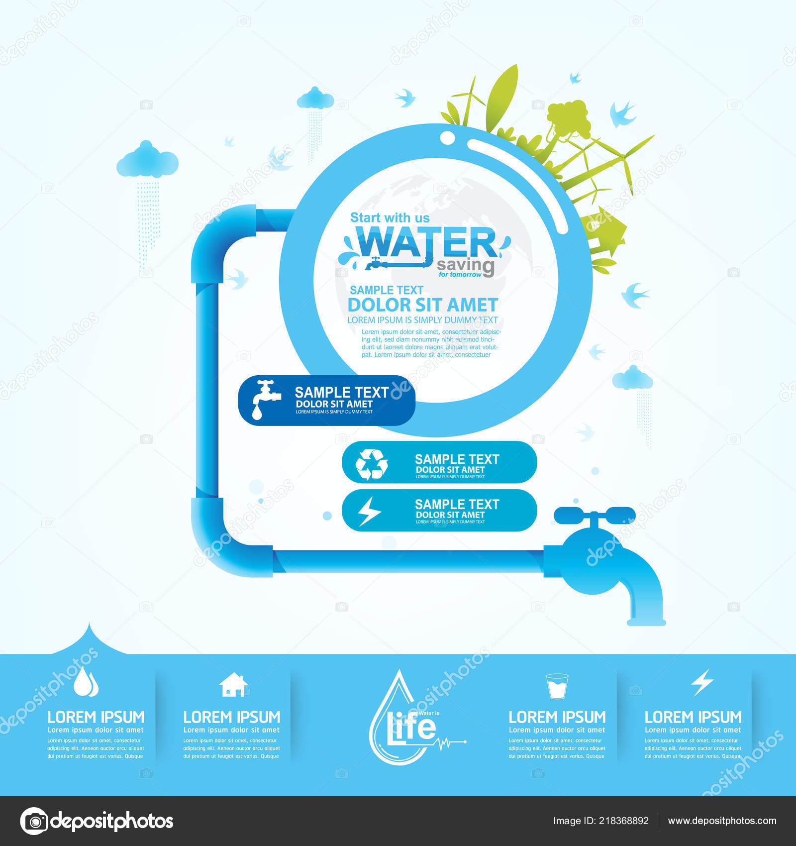 Water Vector Concept Stock Illustration by ©Space-Vector #218368892