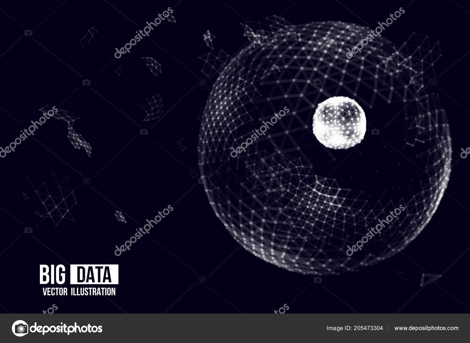 Visual Analytics for Big Data. Vector illustration. Stock Vector Image ...