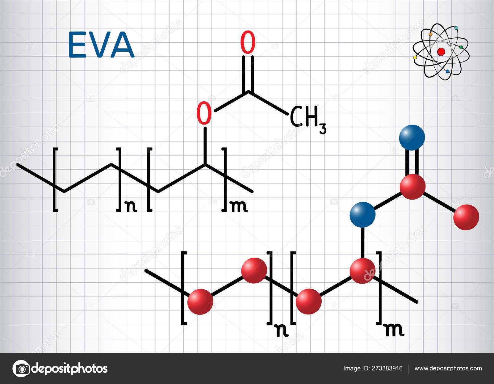 Ethylene-vinyl acetate EVA . It is is the copolymer of ethylene and ...