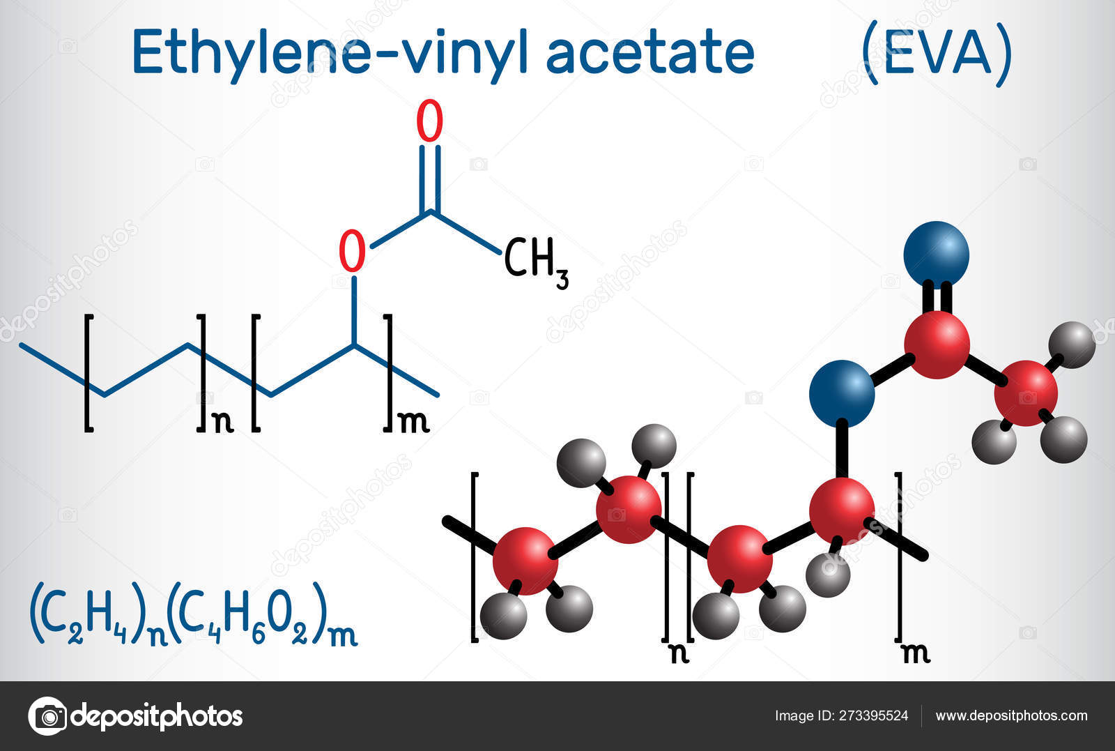 Ethylene-vinyl acetate EVA . It is is the copolymer of ethylene and ...