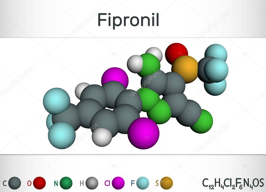 Fipronil, molécula insecticida de amplio espectro. Se utiliza para ...