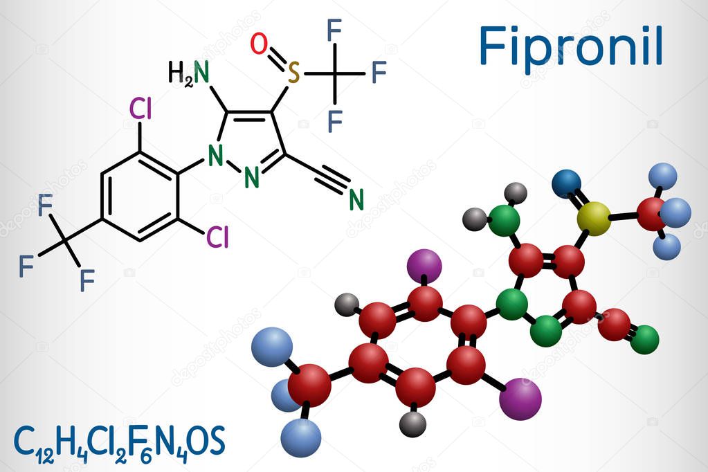 Fipronil, molécula insecticida de amplio espectro. Se utiliza para ...