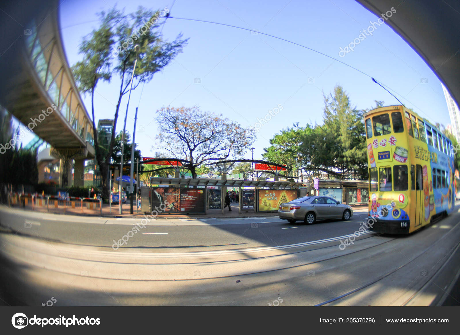 Busy Street Island District Hong Kong — Stock Editorial Photo ...