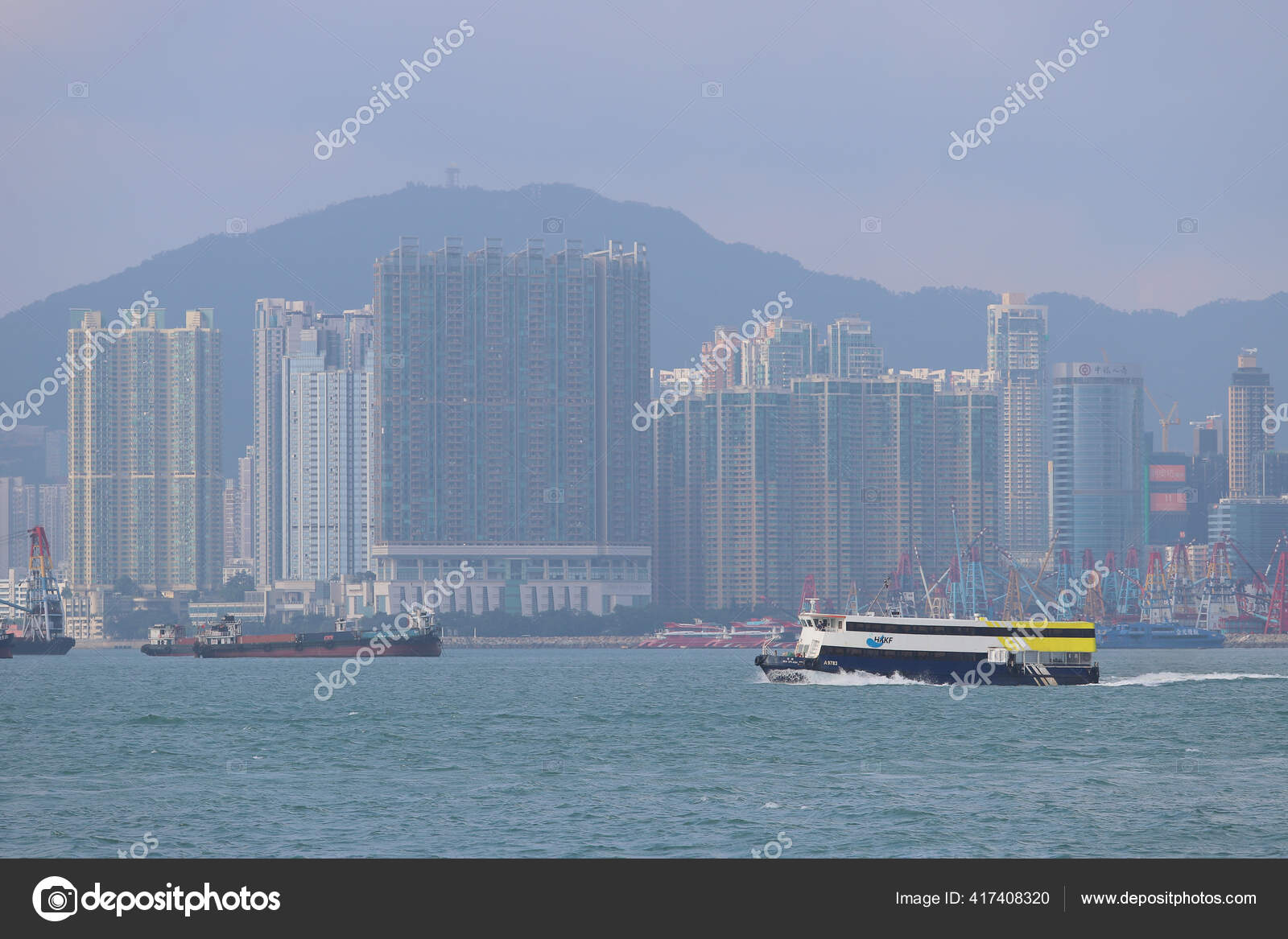 High Speed Water Jet Passenger Nautical Vessel Moving Fast Oct — Stock ...