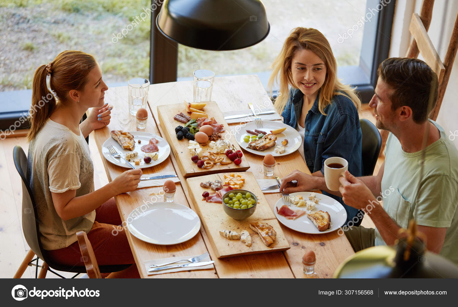 Friends Eating Breakfast