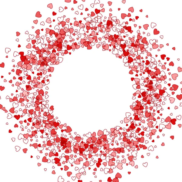 Frame or border of random scatter hearts Stock Vector Image by ...