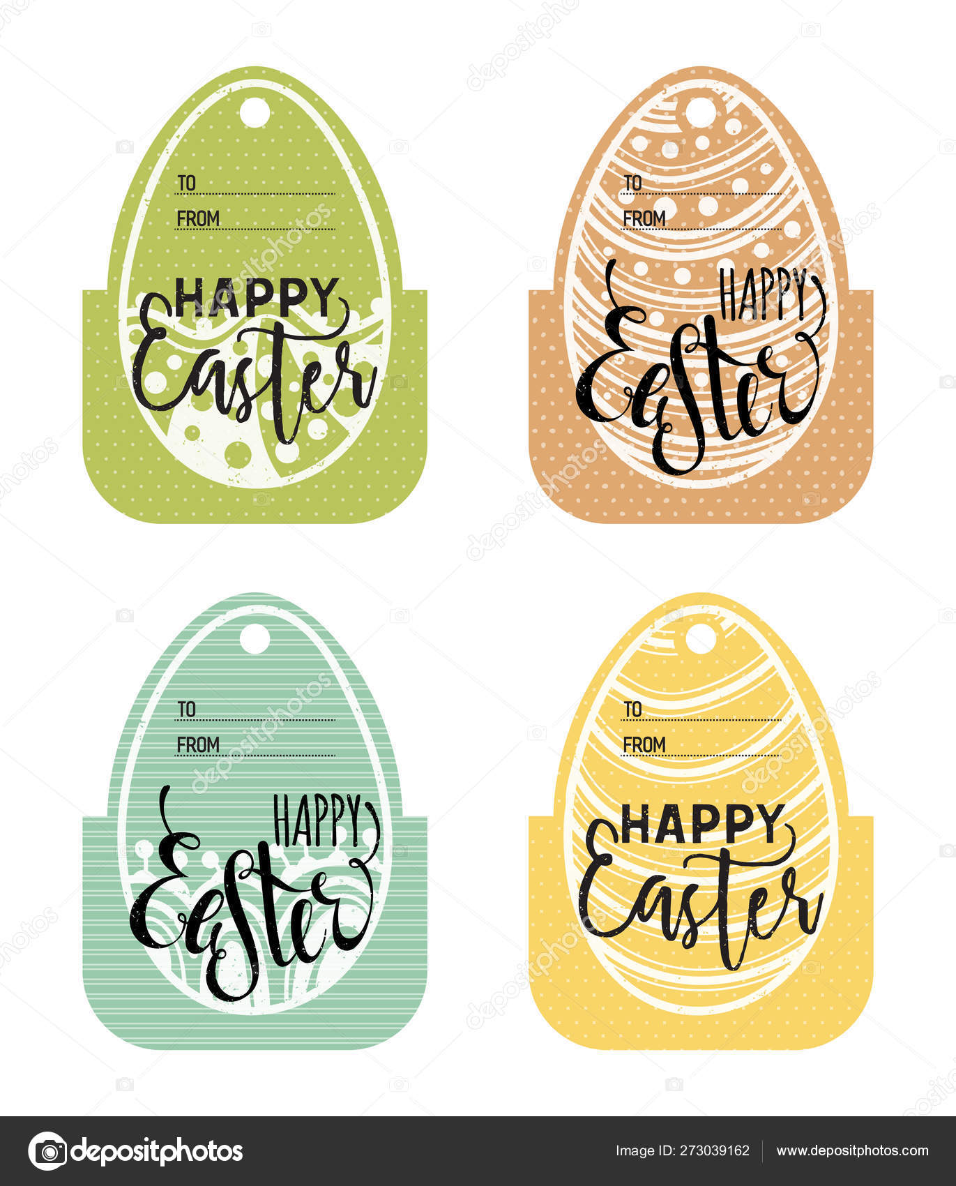 Set of vintage Easter gift tags Stock Vector by ©ekmelica.gmail.com ...