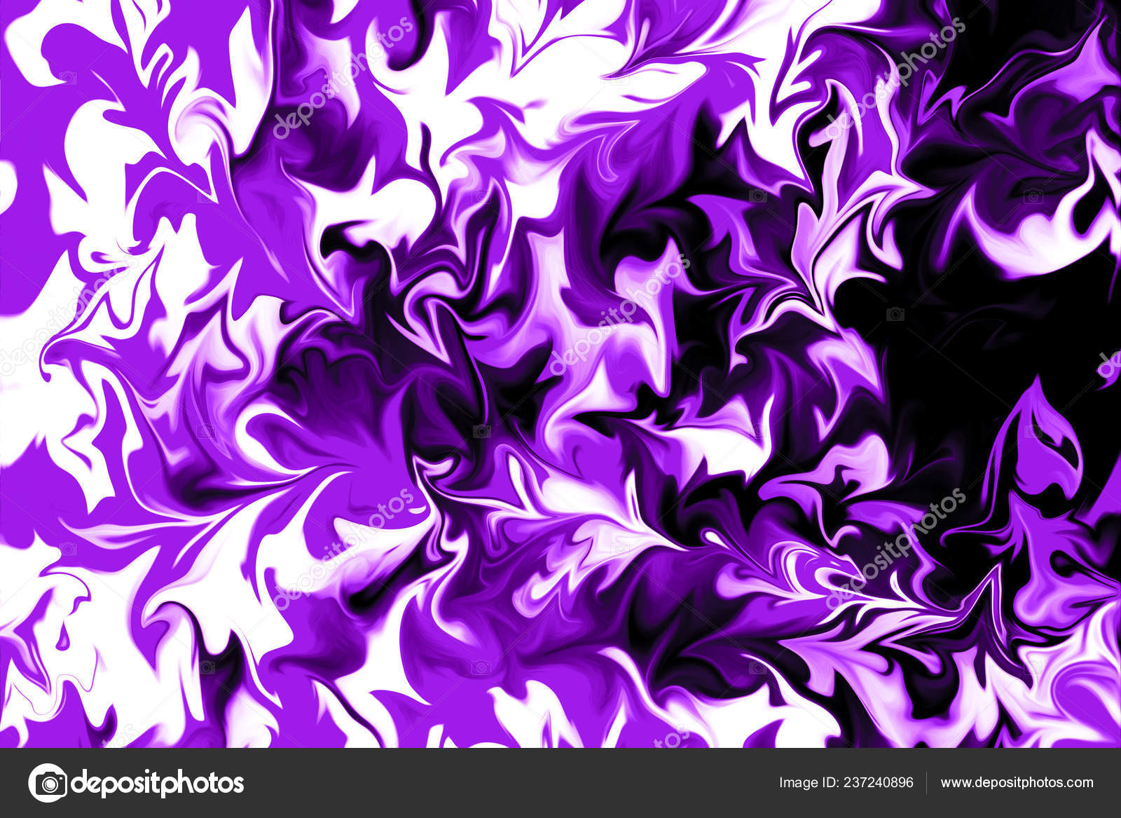 Digital Abstract Art Purple
