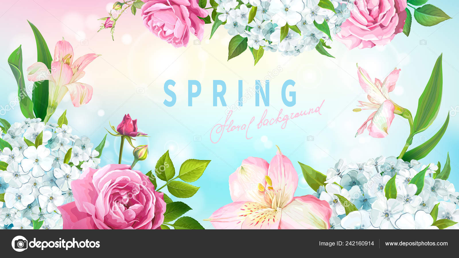 Spring collection background Stock Vector by ©Ledelena 242160914