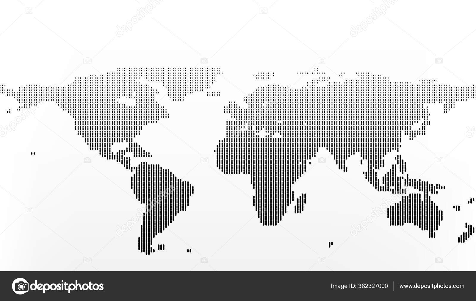 World Map Dots Little Lines Gradient Effect Earth Business Concept ...