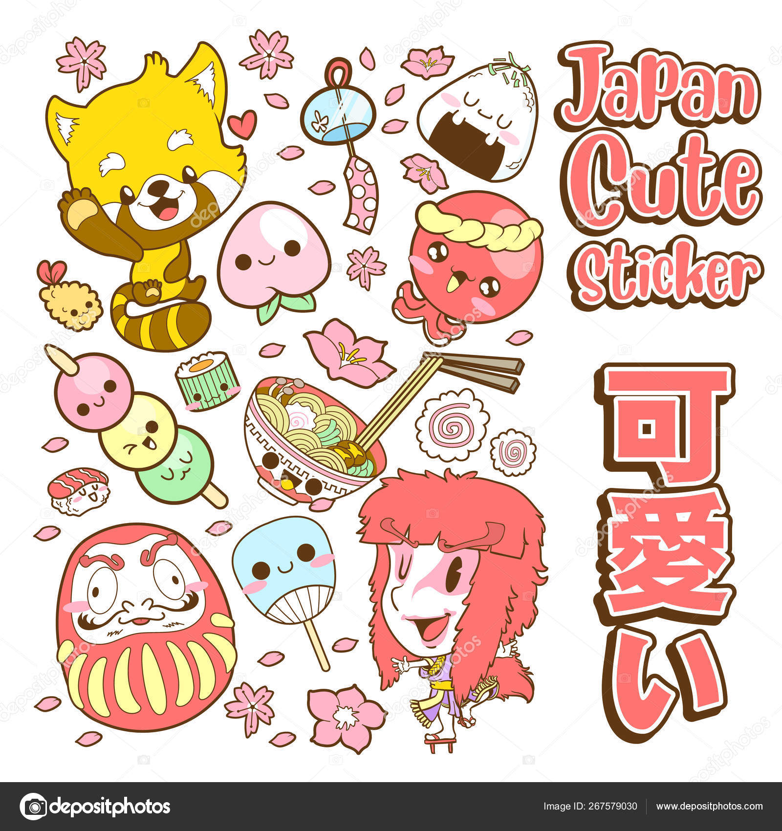 Cute Japanese Character Doodles