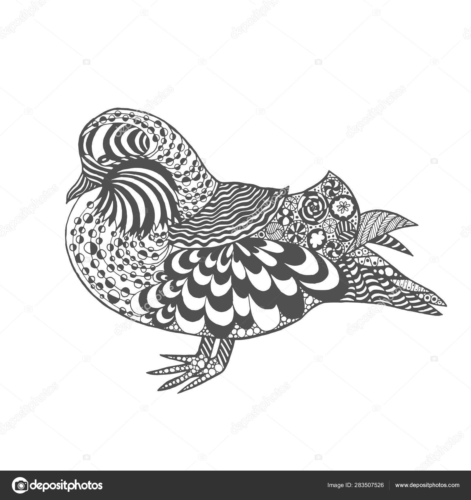 Zentangle stylized mandarin duck. Stock Vector by ©Platonbaton222.gmail ...