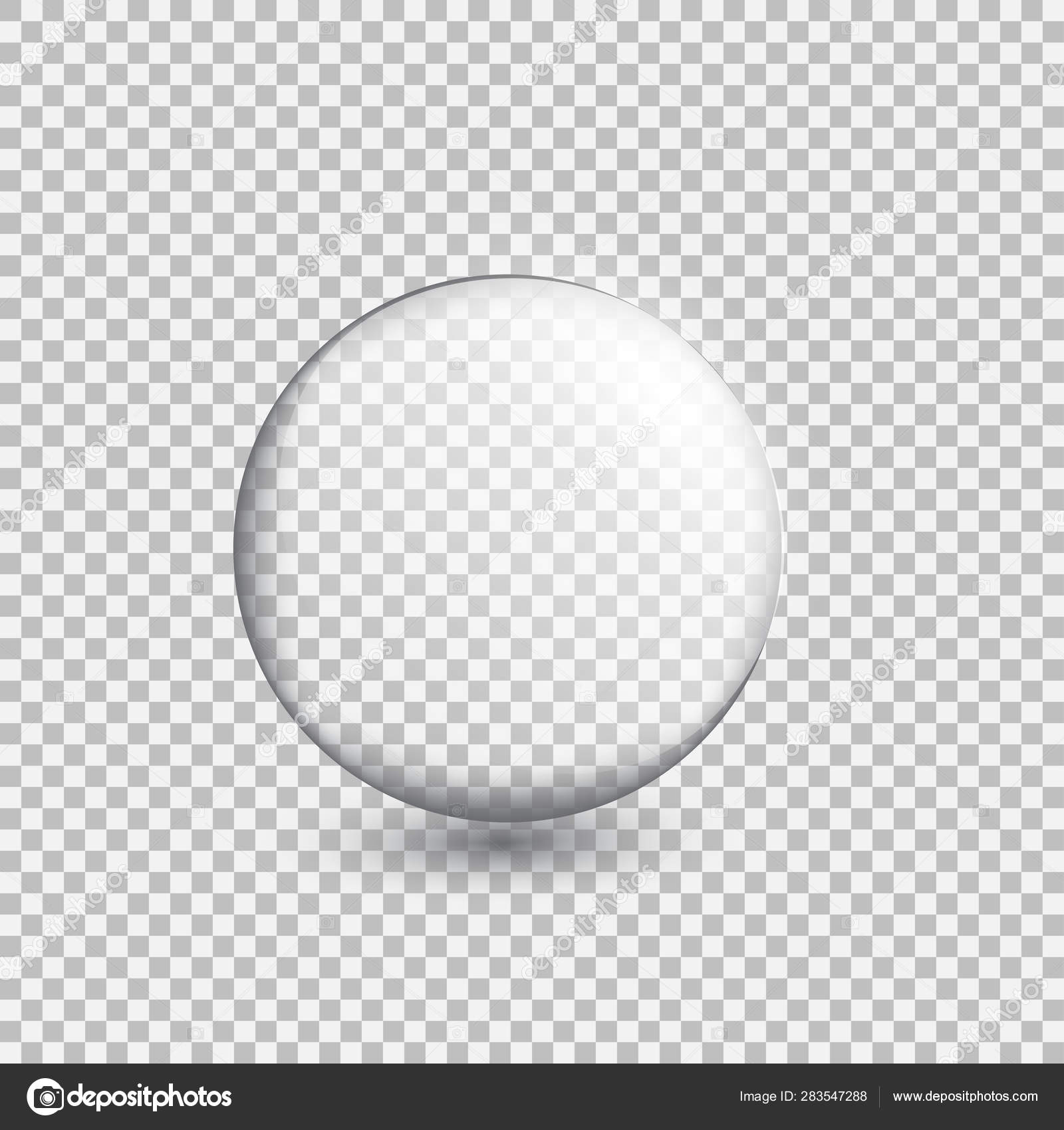 Transparent glass sphere with glares and highlights. Stock Vector Image ...