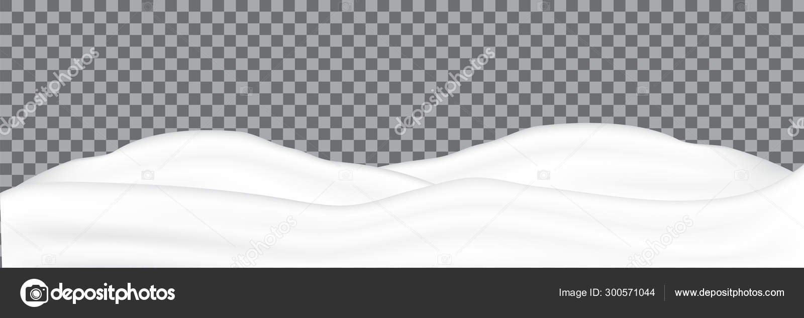 Snowy landscape isolated on dark transparent background. Stock Vector ...