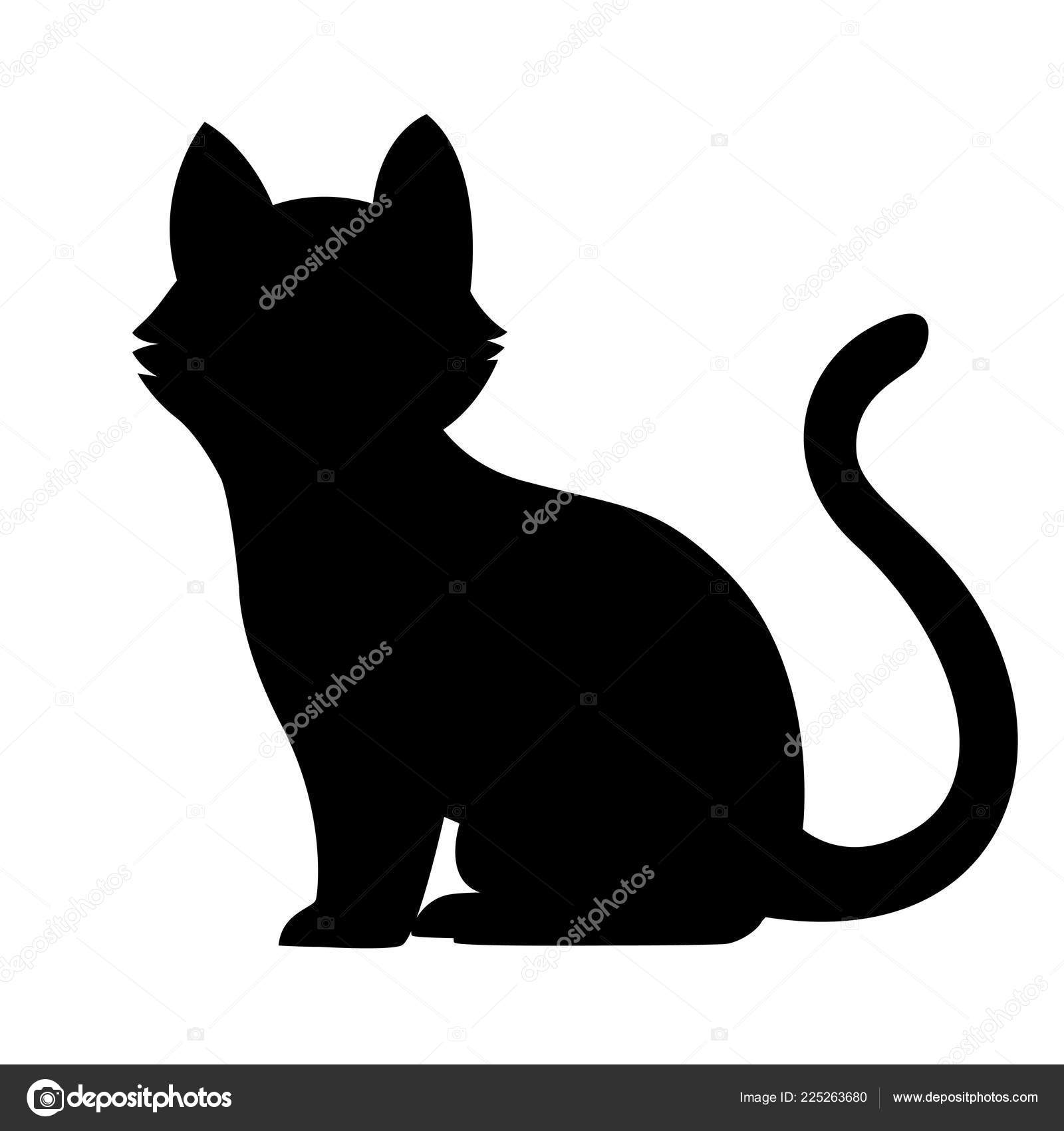 Anime Cat Outline