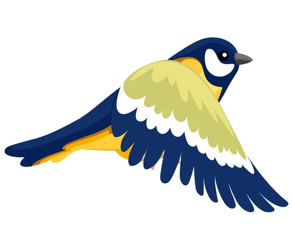 Vector Illustration Cartoon Funny Macaw Flying — Stock Vector ...