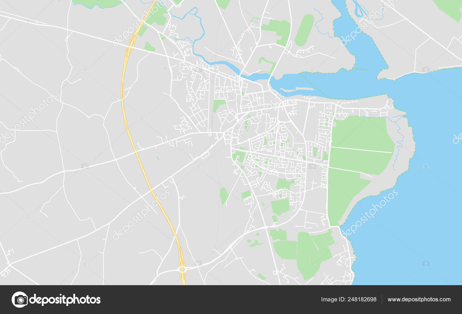Dundalk, Irlanda mapa de calle en el centro Vector de stock #248182698 ...