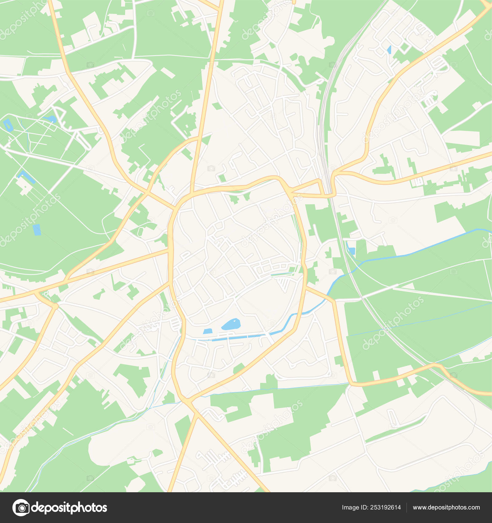 Tongeren , Belgium printable map Stock Vector by ©mail.hebstreit.com ...