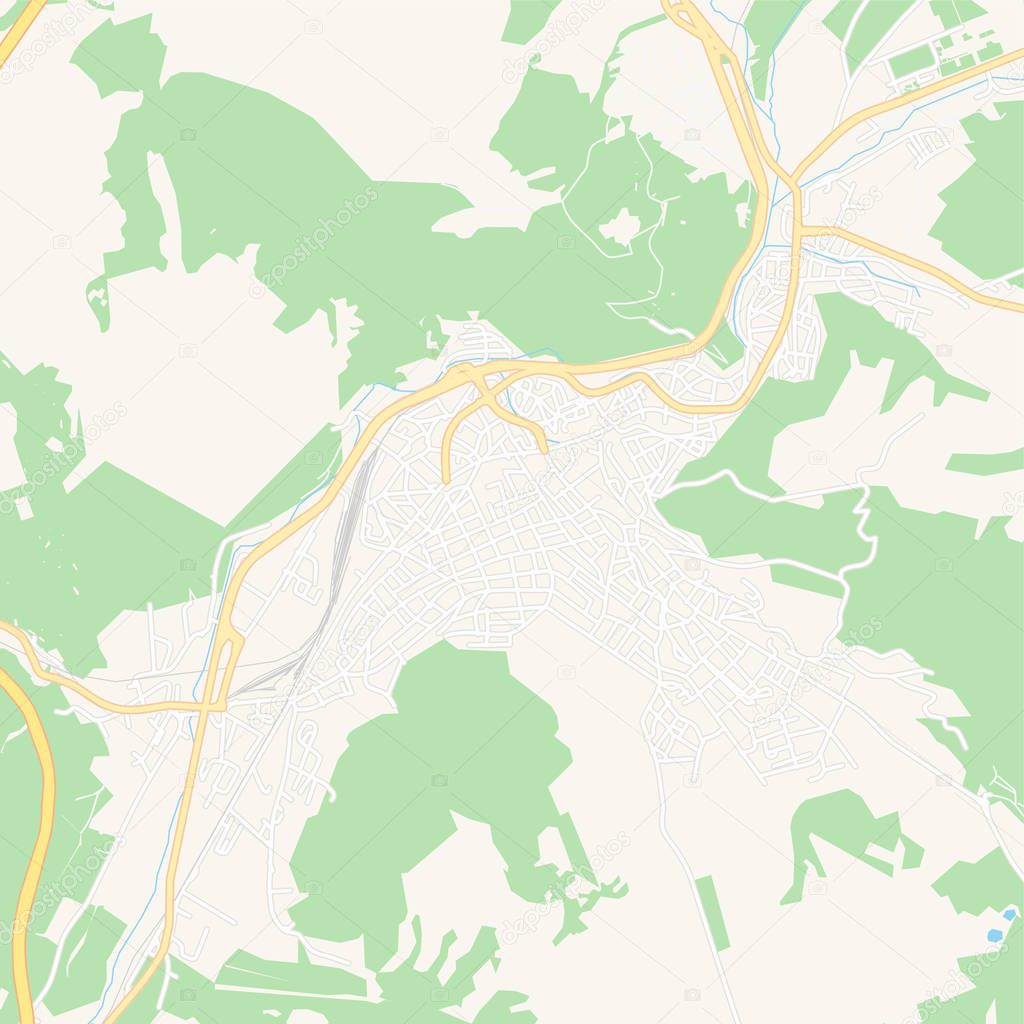Dupnitsa, Bulgaria mapa imprimible 2024