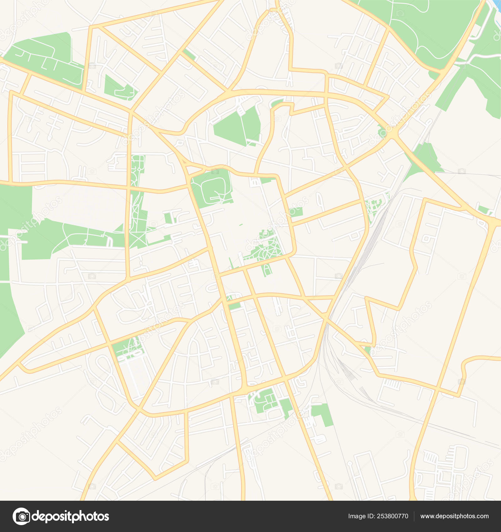 Varazdin , Croatia printable map Stock Vector Image by ©mail.hebstreit ...