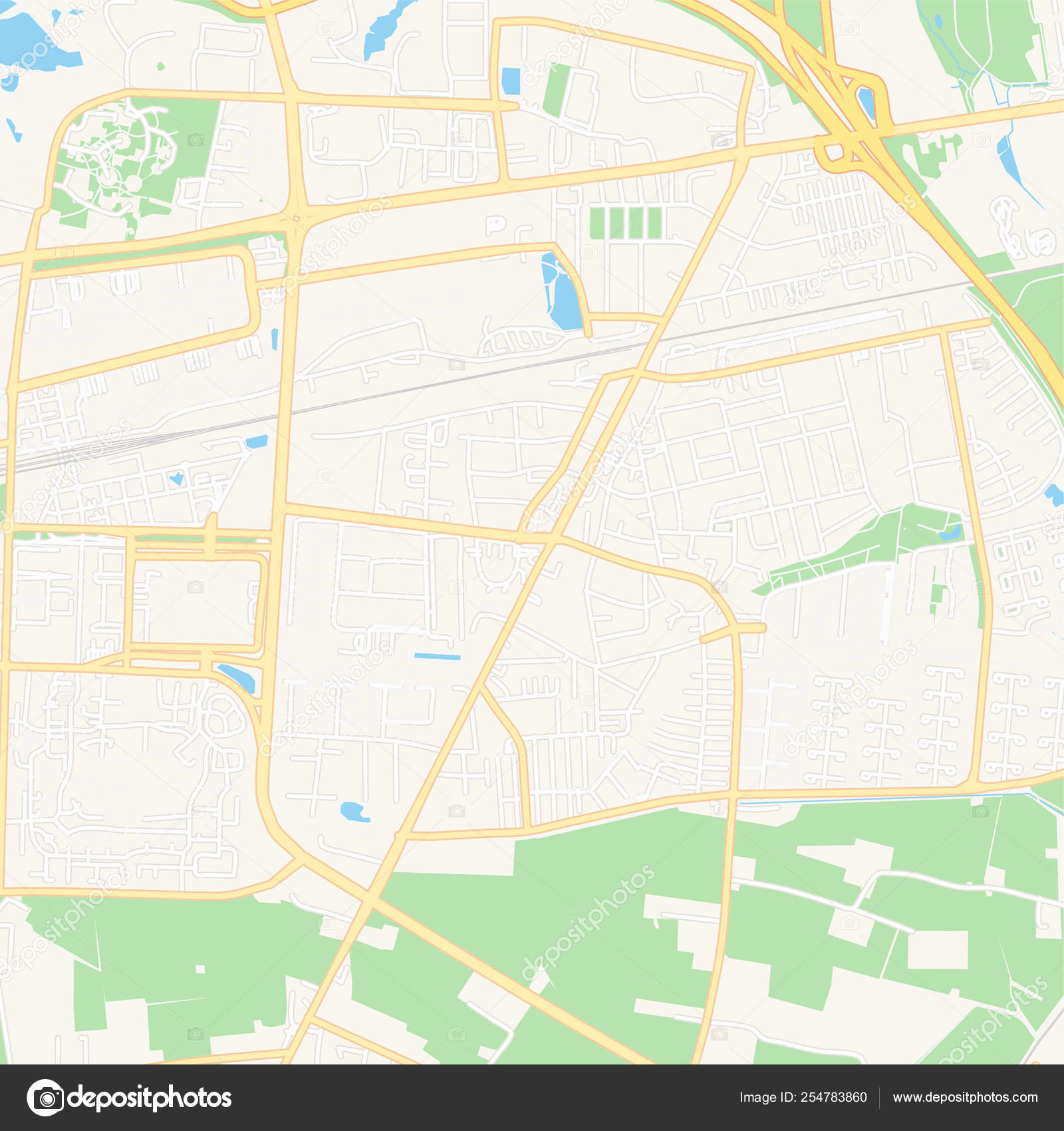 Taastrup, Denmark printable map Stock Vector Image by ©mail.hebstreit ...