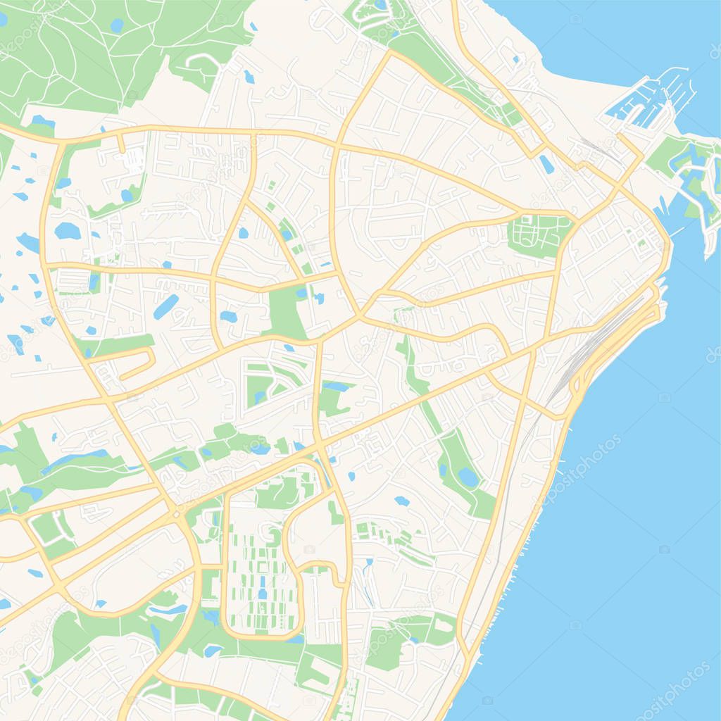 Helsingor, Dinamarca mapa imprimible 2022