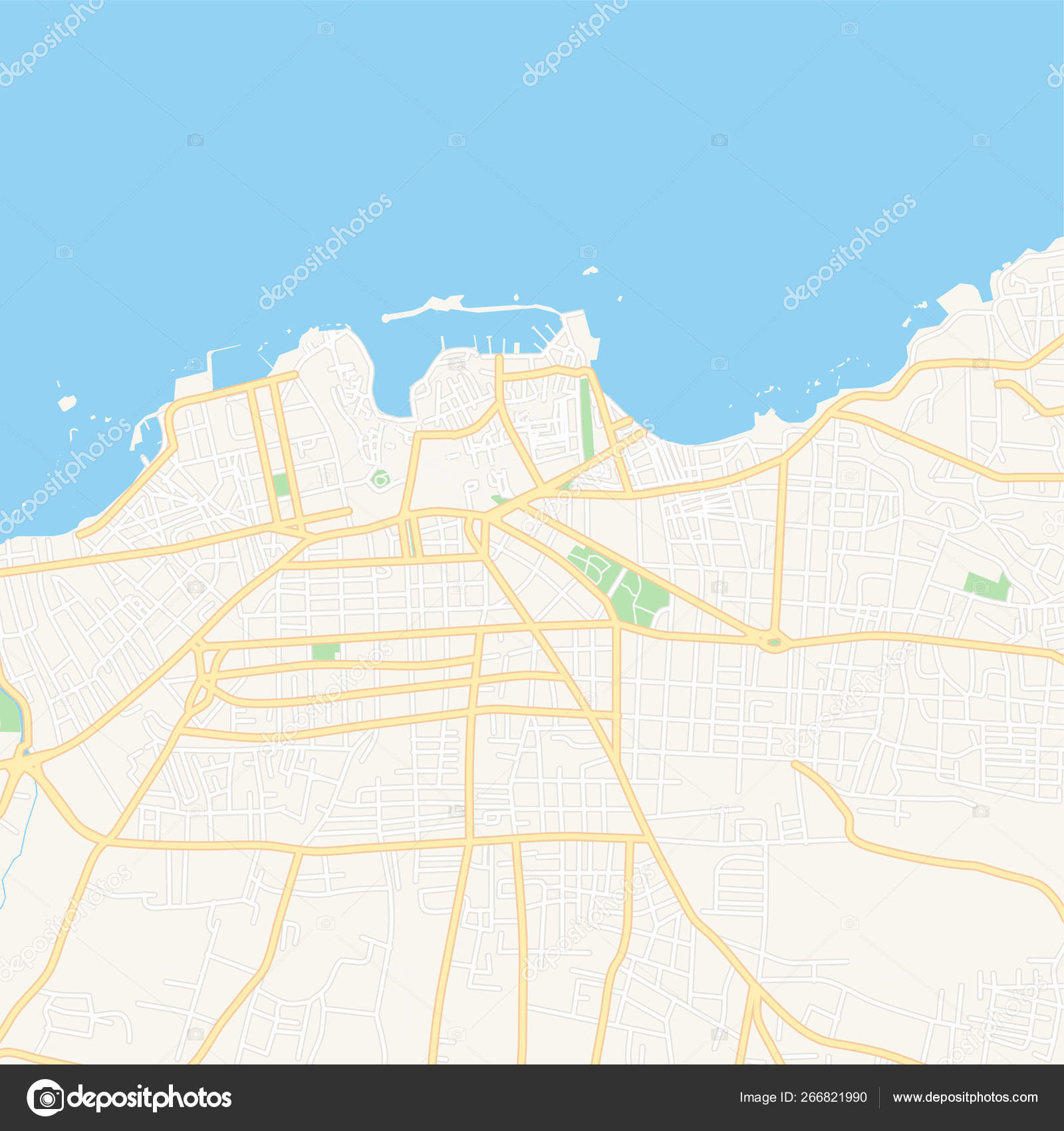 Chania, Greece printable map Stock Vector by ©mail.hebstreit.com 266821990