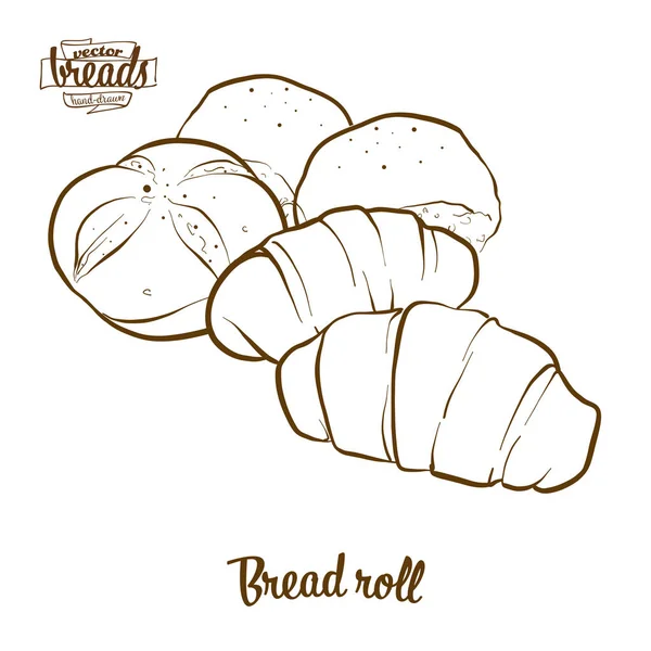 Sketsa Makanan Roti Sumber Terpisah Putih Gambar Vektor Dari Sourdough ...