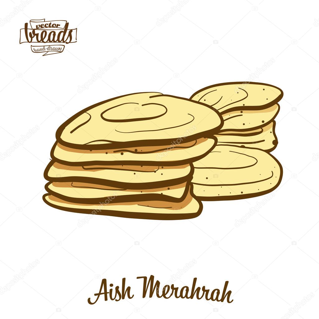 Dibujo coloreado del pan de Aish Merahrah 2023