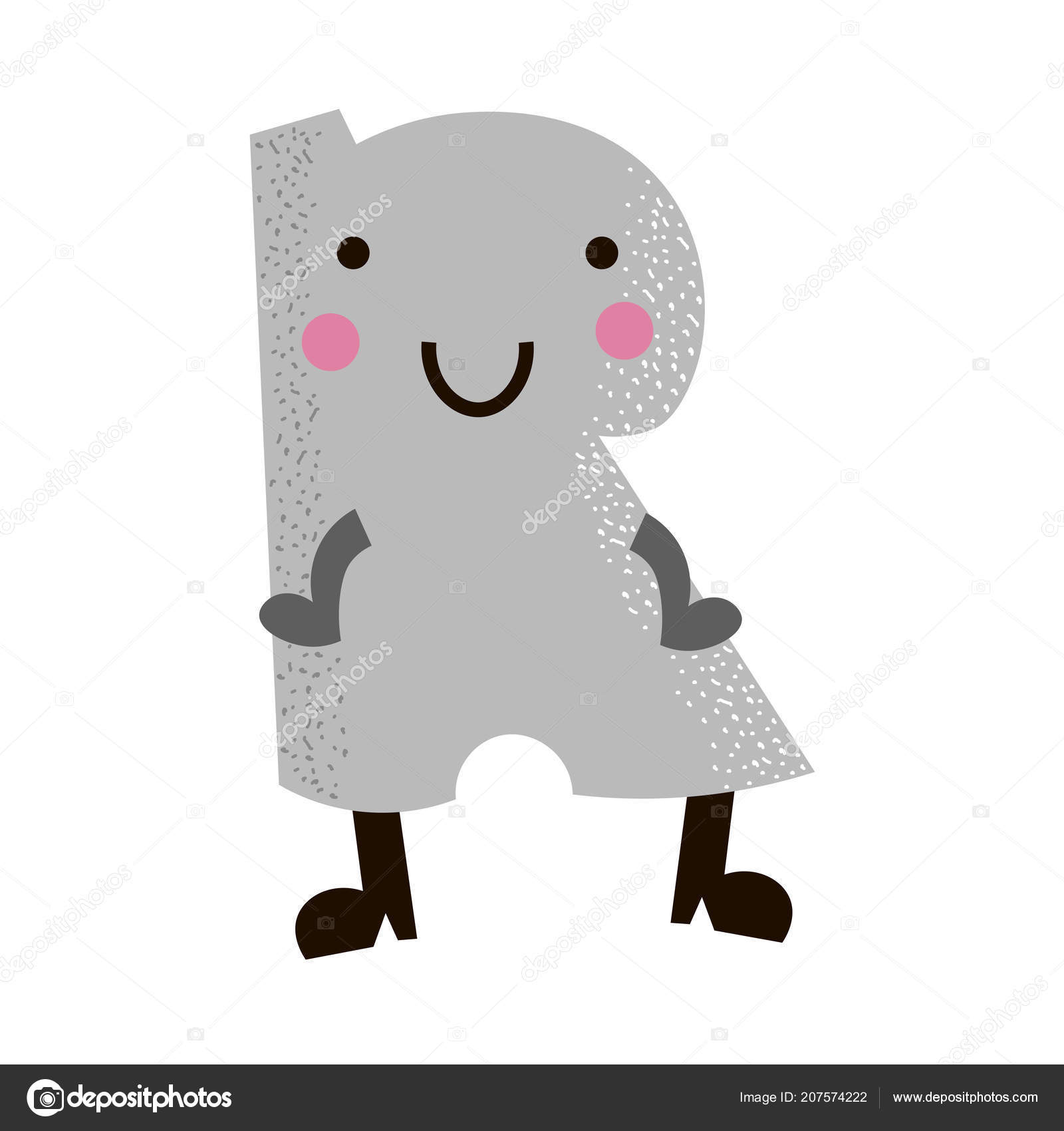 Fonta anak. Alfabet anak-anak. Surat menarik tangan yang lucu untuk ...